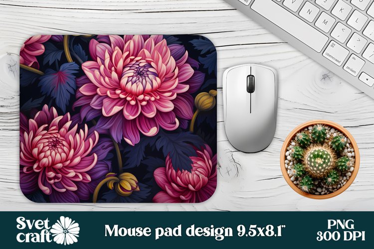 Flower mouse pad sublimation | Flower mousepad PNG