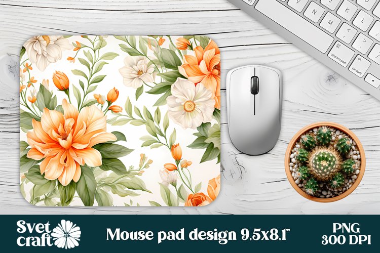Flower mouse pad sublimation | Flower mousepad PNG