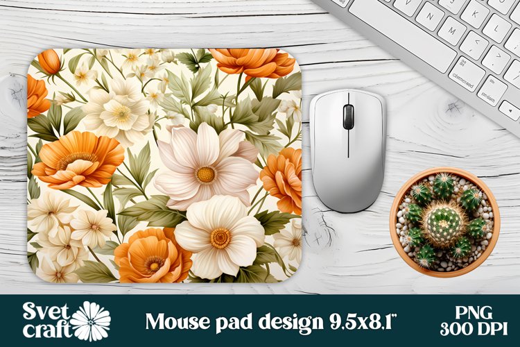 Flower mouse pad sublimation | Flower mousepad PNG