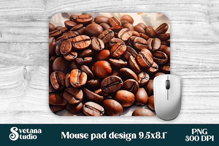 Mouse pad sublimation PNG | Coffee mousepad wrap design