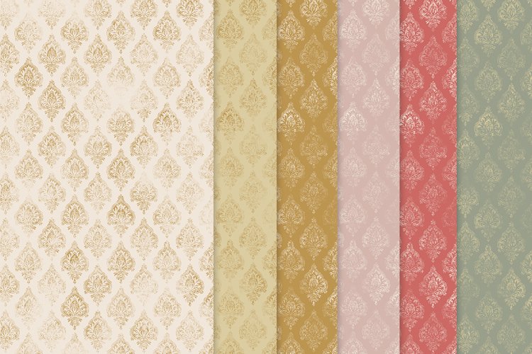 Vintage distressed damask seamless papers (5011710)