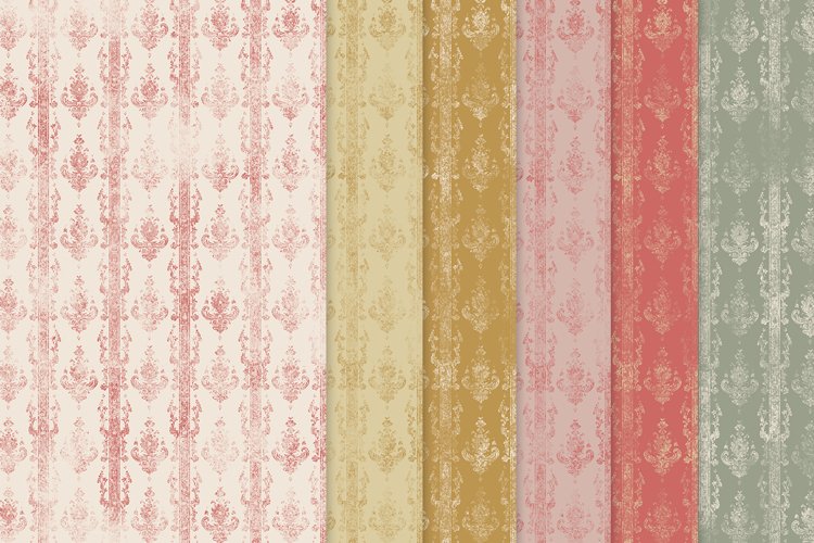 Vintage distressed damask seamless papers (5011712)