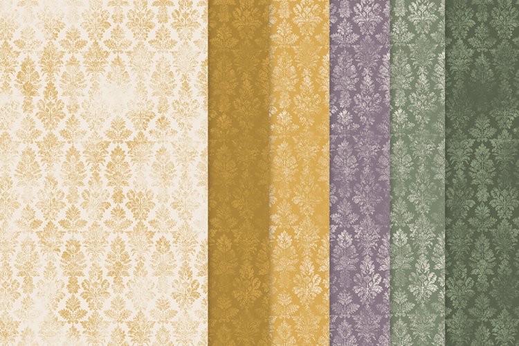 Vintage distressed damask seamless papers (5011729)