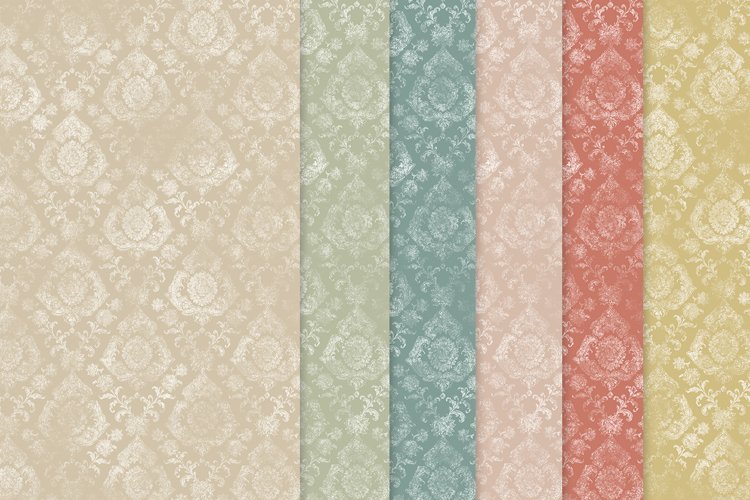 Vintage distressed damask seamless papers (5011731)