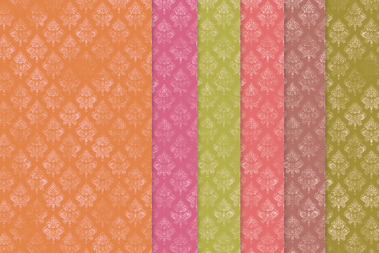 Vintage distressed damask seamless papers (5011744)