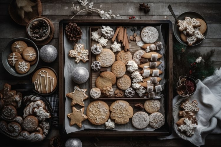 Freshly baked biscuits - food background (2508337)