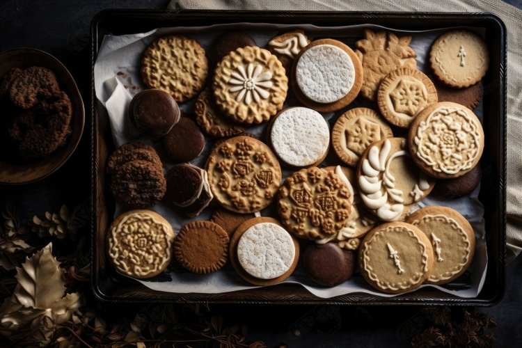 Freshly baked biscuits - food background (2508349)