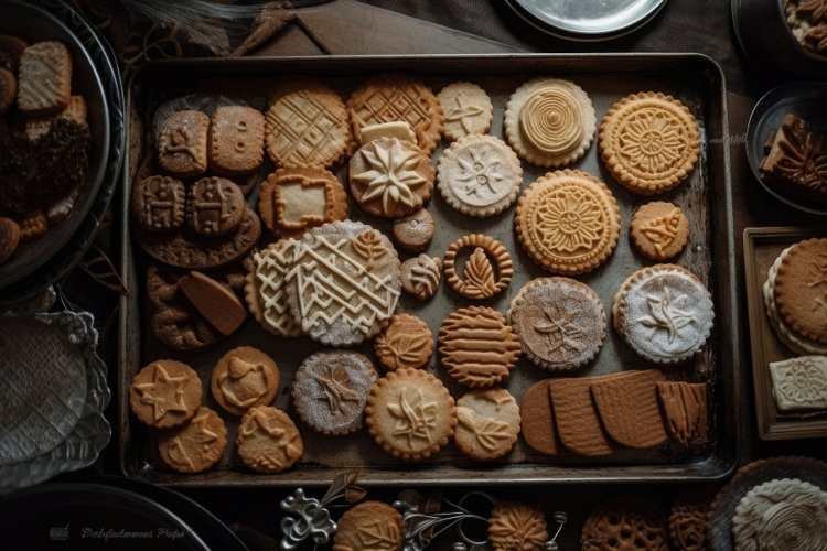 Freshly baked biscuits - food background (2508341)