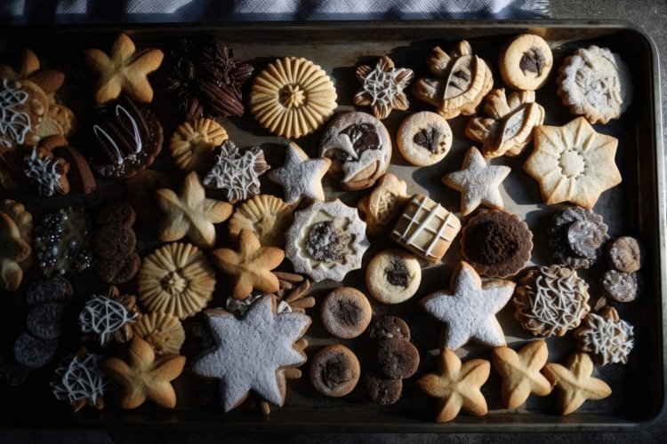 Freshly baked biscuits - food background (2508343)