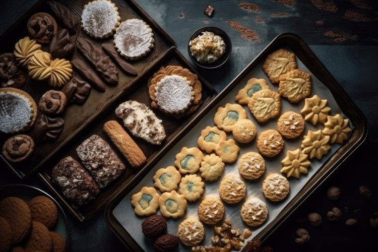 Freshly baked biscuits - food background (2508347)