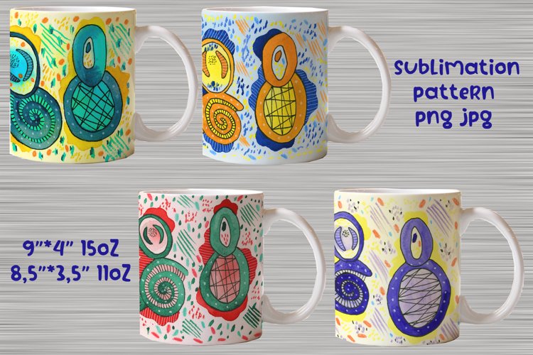 Mug Abstract Pattern Sublimation (1845321)