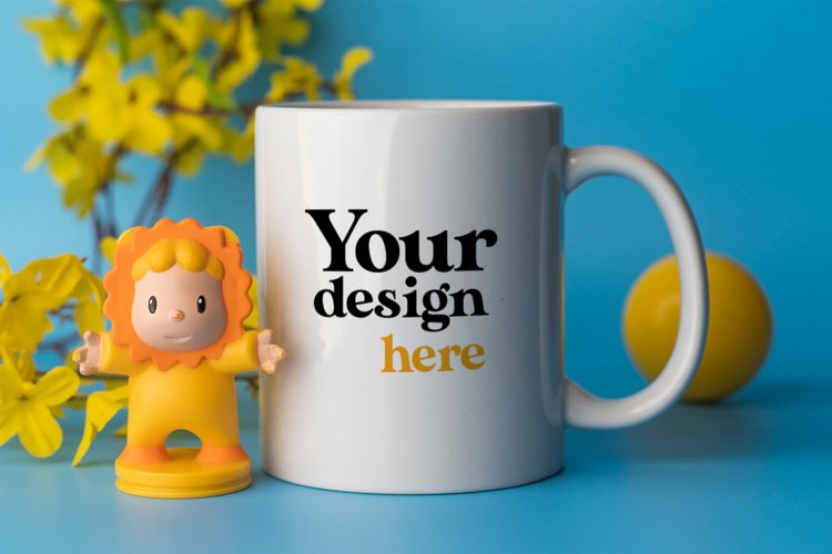 White Coffee Mug Mockup Sublimation Kids colored cartoon