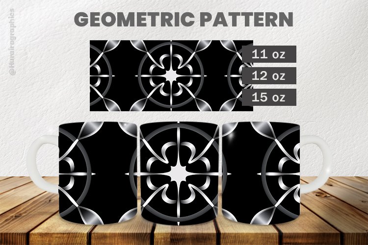 Geometric Pattern Mug Wrap Sublimation |11oz, 12oz & 15oz