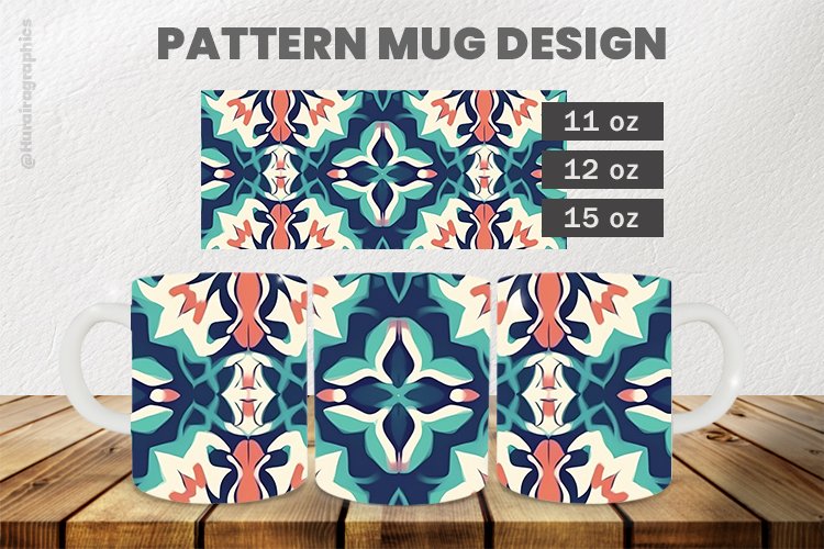 Pattern Mug Wrap Sublimation |11oz, 12oz & 15oz (4622635)