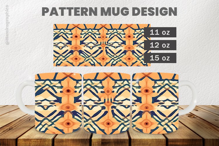 Pattern Mug Wrap Sublimation |11oz, 12oz & 15oz (4622619)