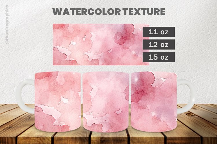 Watercolor Texture Mug Wrap Sublimation |11oz, 12oz & 15oz