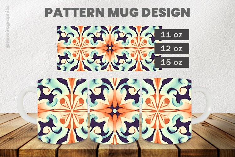 Pattern Mug Wrap Sublimation |11oz, 12oz & 15oz (4622616)