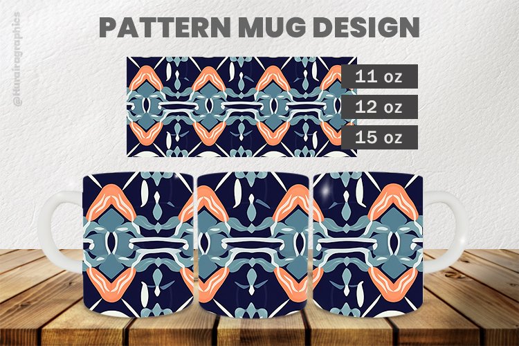 Pattern Mug Wrap Sublimation |11oz, 12oz & 15oz (4622629)