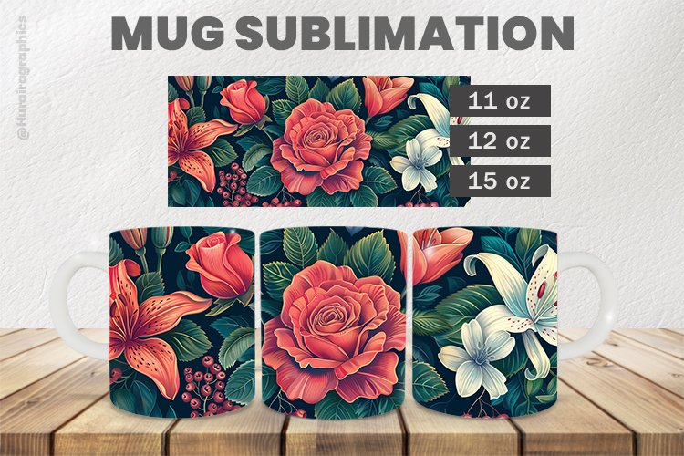 Cute Flower Sublimation |11oz, 12oz & 15oz (4258091)