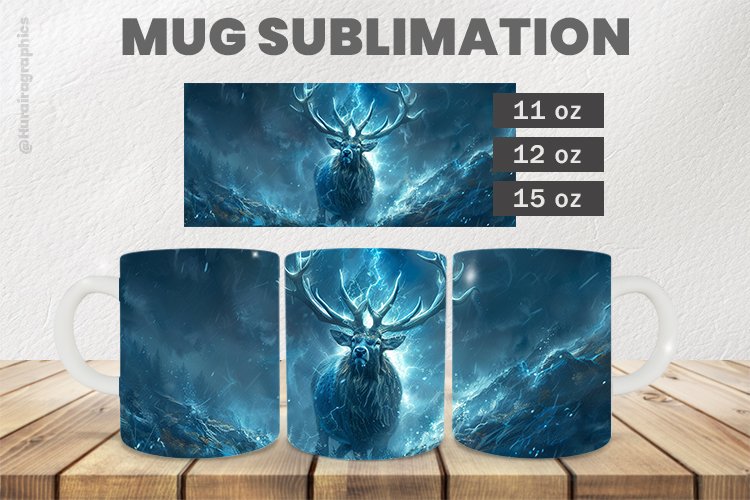 Elk Mug Wrap Sublimation |11oz, 12oz & 15oz (4264227)