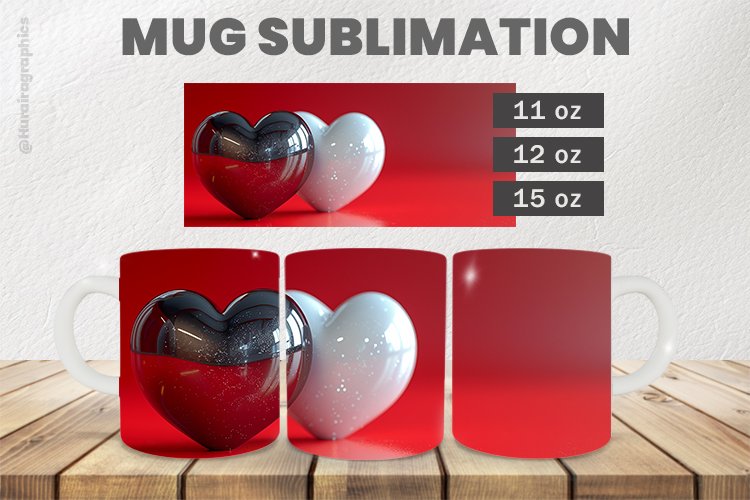 Cute Hearts Sublimation |11oz, 12oz & 15oz (4258206)
