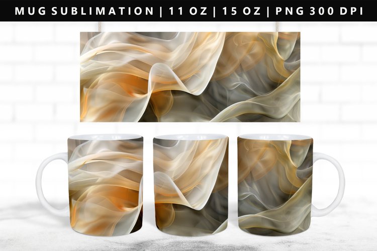 Organic Form 11oz, 15oz Mug Sublimation | Mug Wrap (4797418)