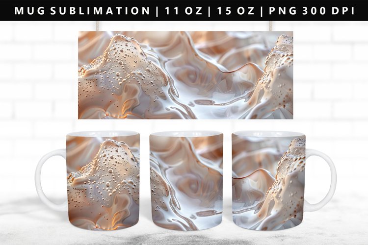 Organic Form 11oz, 15oz Mug Sublimation | Mug Wrap (4797425)