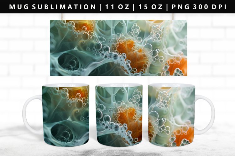 Organic Form 11oz, 15oz Mug Sublimation | Mug Wrap (4797432)
