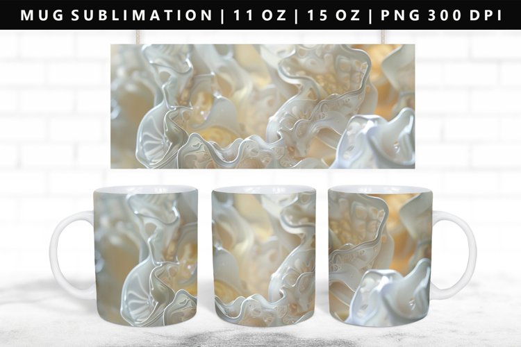 Organic Form 11oz, 15oz Mug Sublimation | Mug Wrap (4797435)