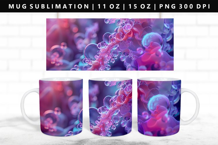 Organic Form 11oz, 15oz Mug Sublimation | Mug Wrap (4797438)