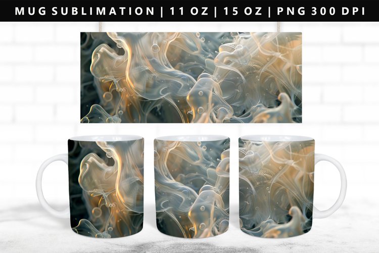 Organic Form 11oz, 15oz Mug Sublimation | Mug Wrap (4797440)