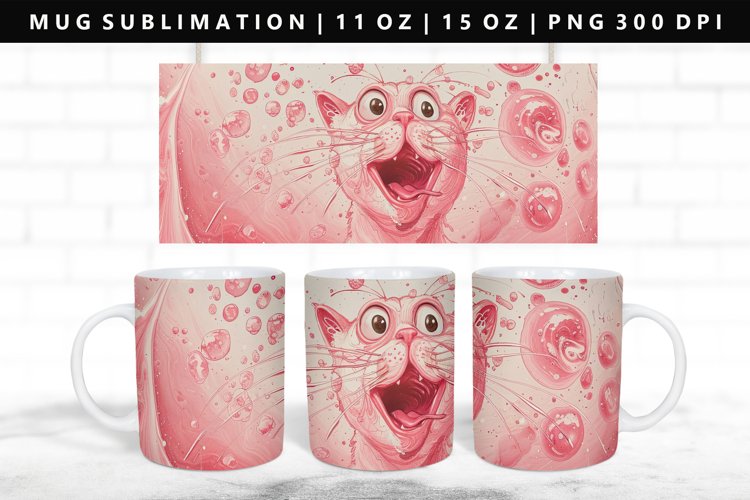 Colored Cats 11oz, 15oz Mug Sublimation | Mug Wrap (4650145)
