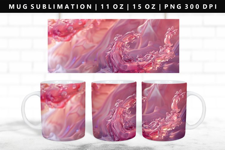 Organic Form 11oz, 15oz Mug Sublimation | Mug Wrap (4797450)
