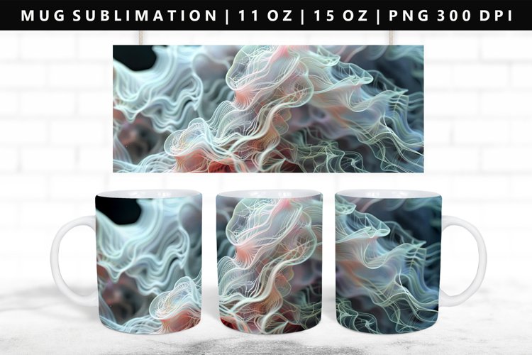 Organic Form 11oz, 15oz Mug Sublimation | Mug Wrap (4797452)