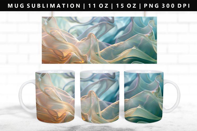 Organic Form 11oz, 15oz Mug Sublimation | Mug Wrap (4797458)