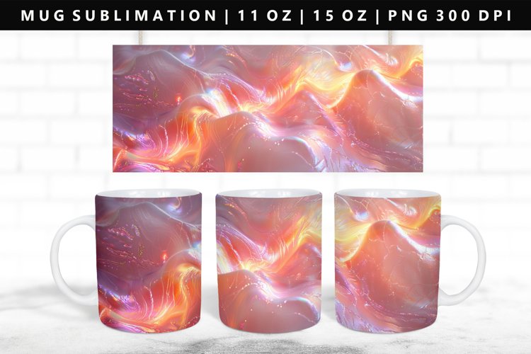 Organic Form 11oz, 15oz Mug Sublimation | Mug Wrap (4797462)