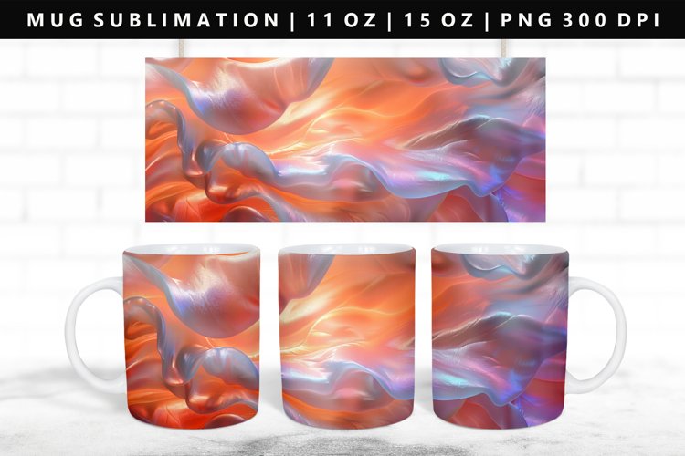 Organic Form 11oz, 15oz Mug Sublimation | Mug Wrap (4797465)