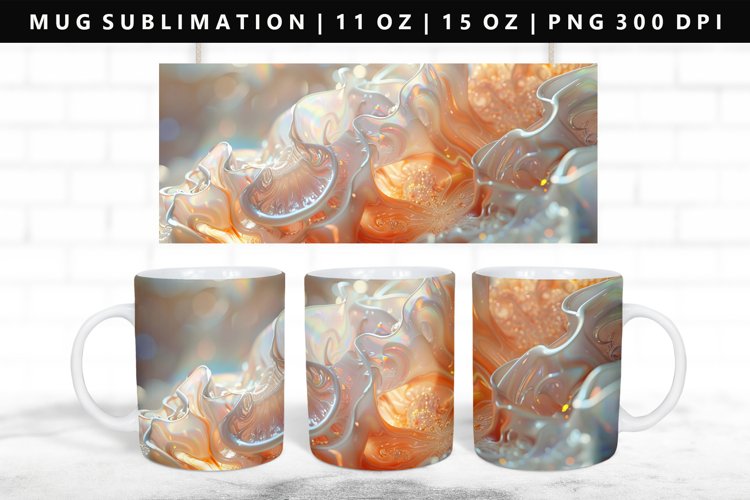 Organic Form 11oz, 15oz Mug Sublimation | Mug Wrap (4797474)