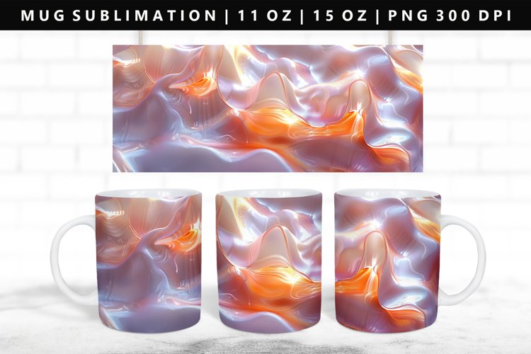 Organic Form 11oz, 15oz Mug Sublimation | Mug Wrap (4797483)
