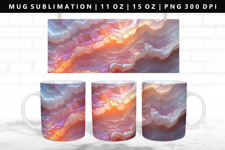 Organic Form 11oz, 15oz Mug Sublimation | Mug Wrap (4797488)
