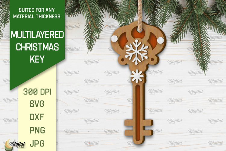 Christmas Key Ornament Laser Cut. Christmas (4408858)