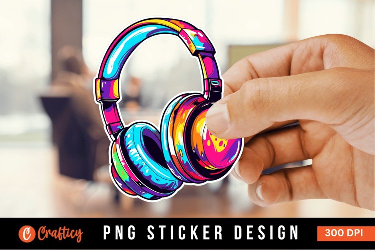 Music Headphone Sticker Clipart,Cute Headphone sticker