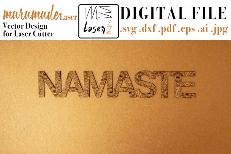 Namaste Vector File For Laser Cutter 