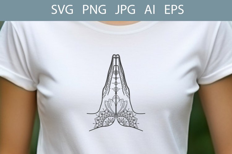 Namaste Mehendi Hands SVG