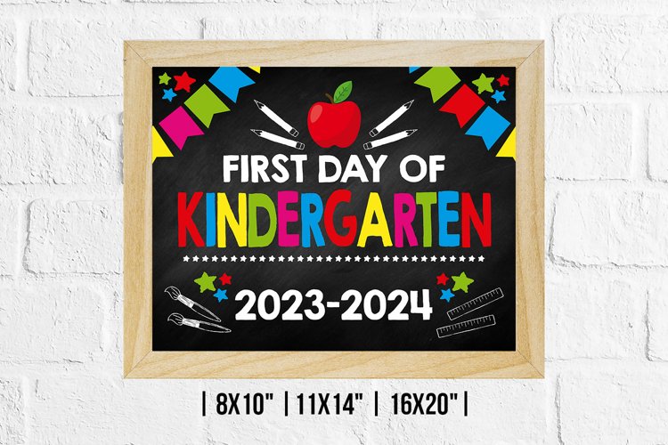 First Day of Kindergarten Grade Digital Poster