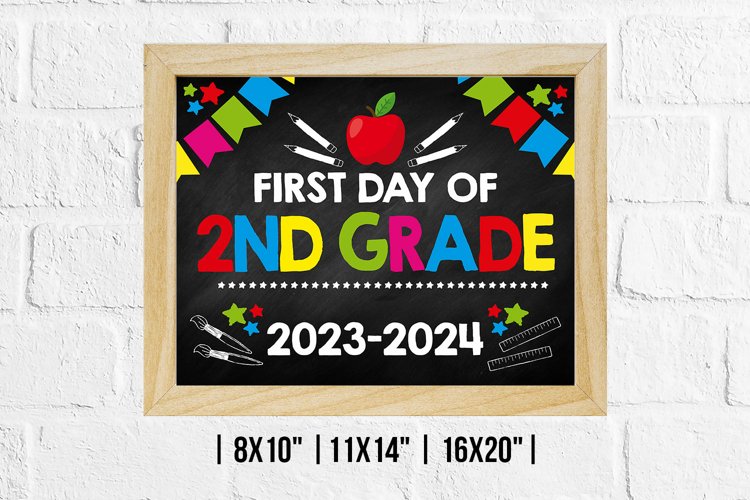 First Day of 2nd Grade, Second Grade Digital Poster
