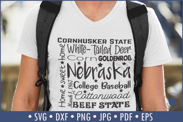 State of Nebraska Cut File| Square Typography