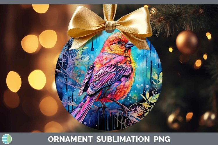 Neon Birds Fi Ornament Sublimation Bauble Designs