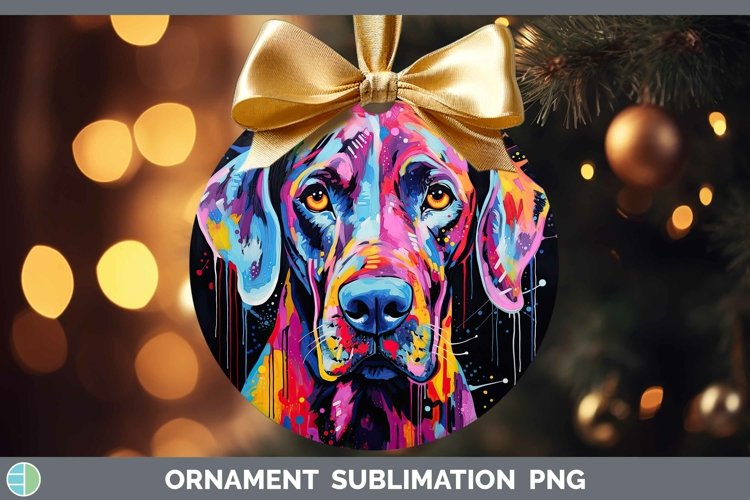 Neon Dogs Great Dane Ornament Sublimation Bauble Designs