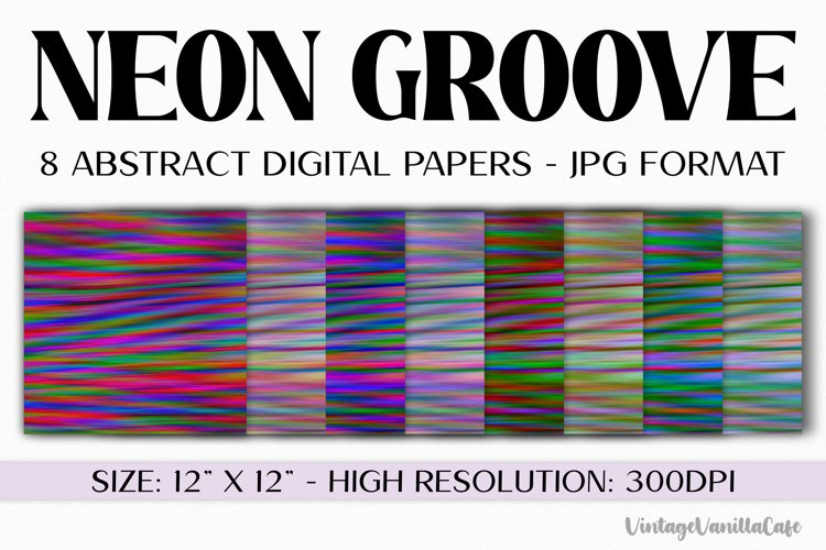 Neon Groove Digital Paper